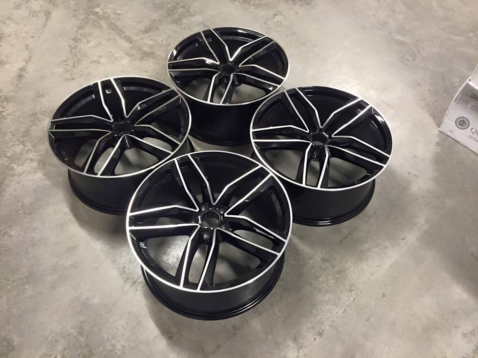 20" Audi RS6 Style Alloy Wheels Gloss Black Machined Audi A4 A5 A6 A7 ...