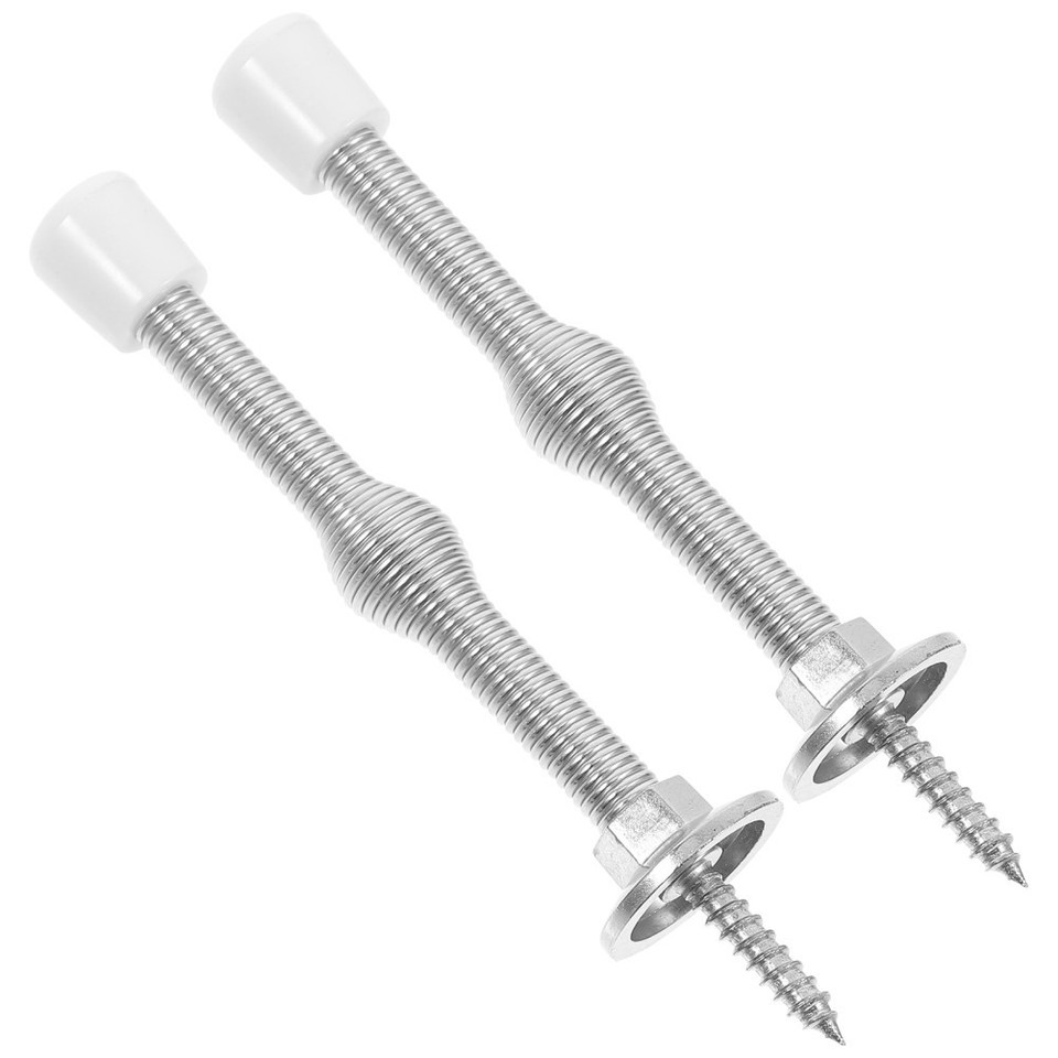 2 Pcs Metal Spring Door Stopper Flexible Door Protector Door Stop ...