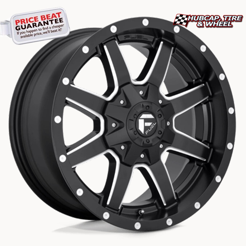 FUEL 1PC D538 MATTE BLACK MILLED - 22X10 - 8X180 BP, -24MM Offset (1 ...