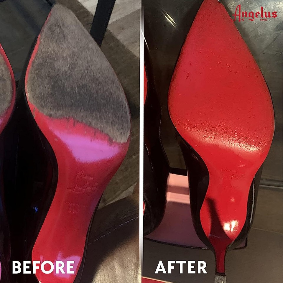 Angelus Walk On Red Paint Shoe Soles Red Black Colour 2oz Paint For ...