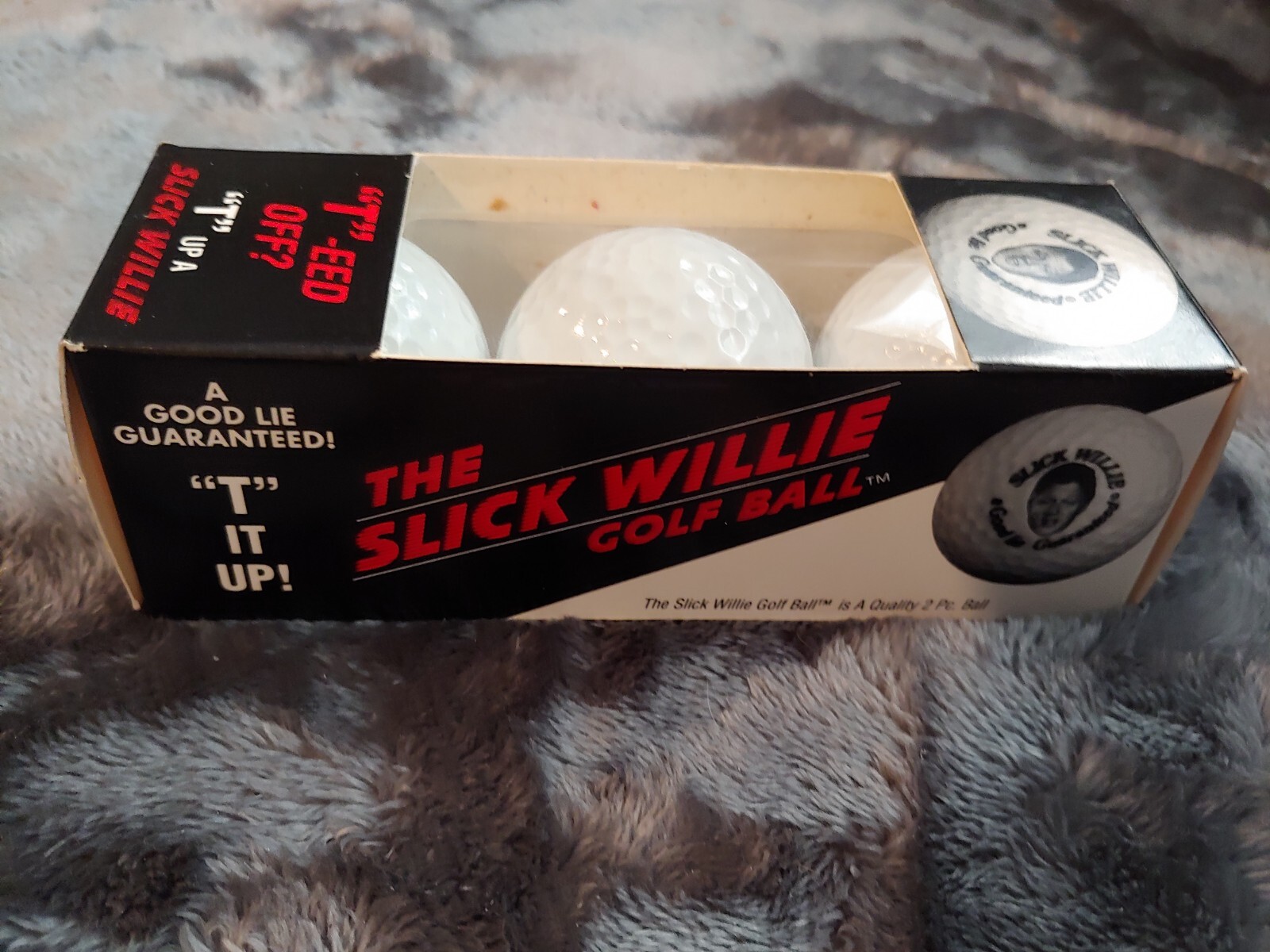 Vintage The Slick Willie President Bill Clinton Golf Ball 1 Sleeve 3 ...