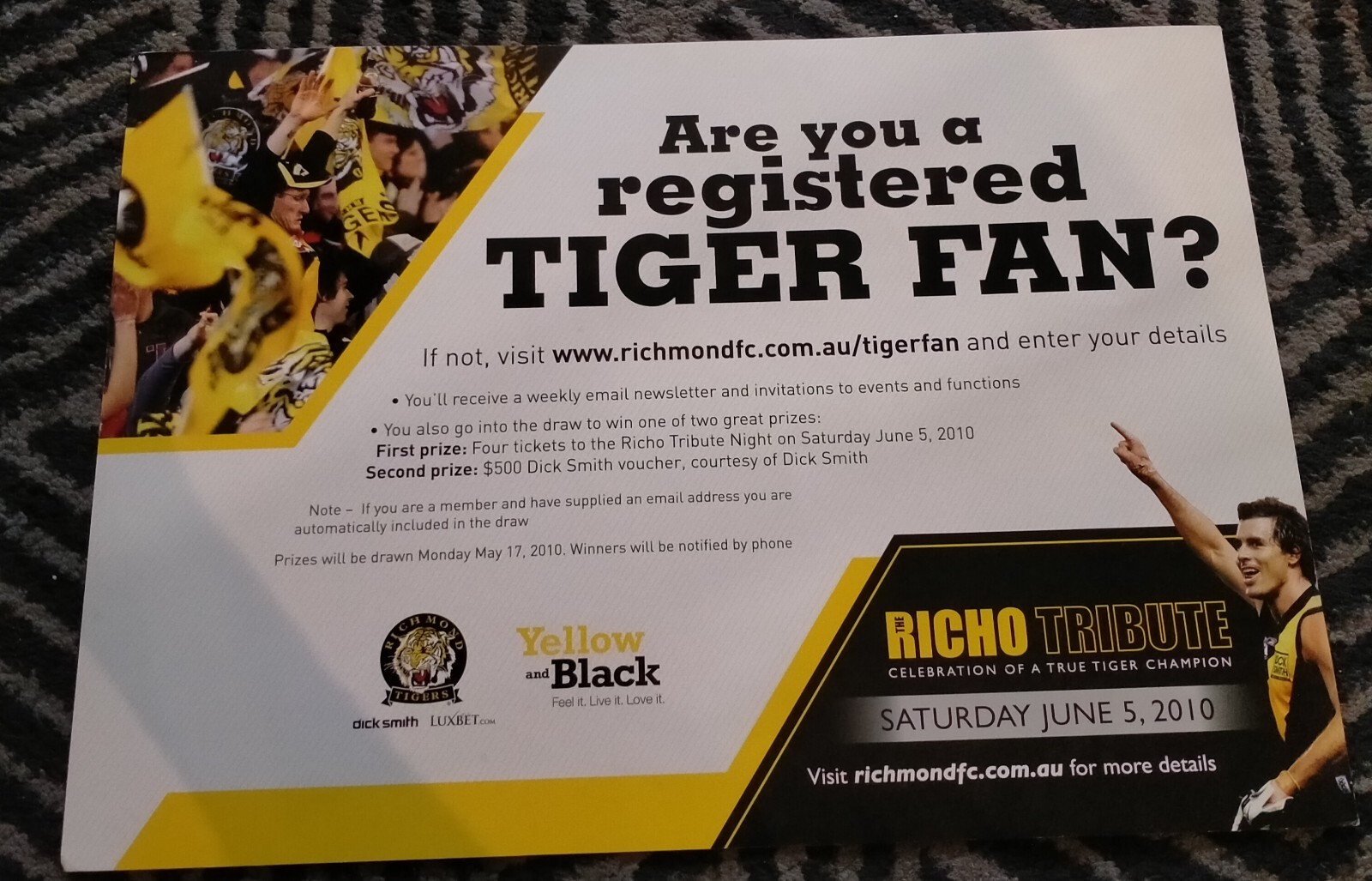 Matthew Richardson Richmond Tigers Champion Sign | eBay
