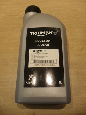 TRIUMPH D2053 OAT COOLANT 1 LITRE 1L Tiger Sprint Street Bonneville ...