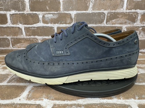 Timberland Defender Lace Up Wingtip Oxfords Shoes Blue Leather Mens ...