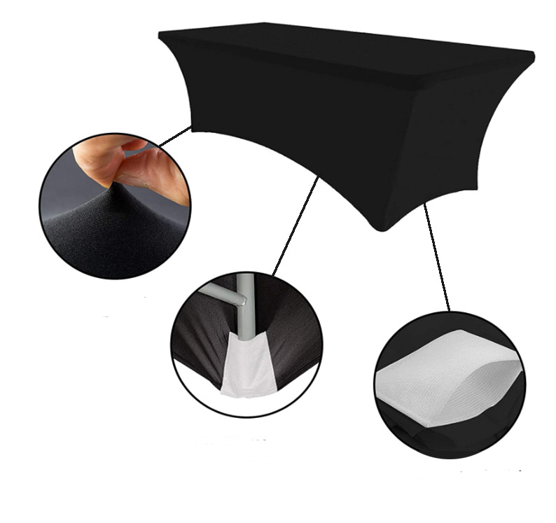 4/6/8FT Tablecloths Stretch Spandex Markets Wedding Party Table Cloth ...