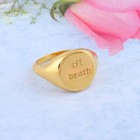 Til Death Ring - Signet Ring - Promise Ring - Anniversary Signet Ring ...