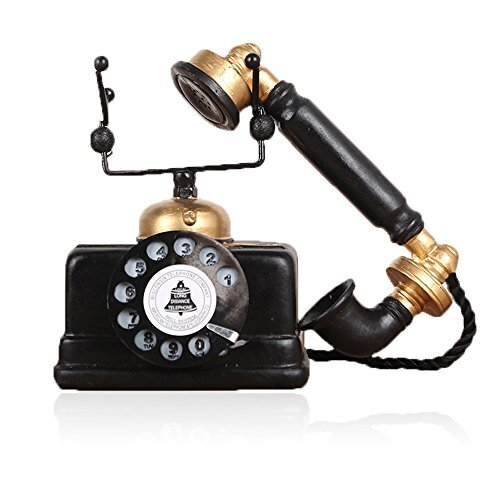 7 Inch Creative Retro Telephones European Resin Rotary Dialing ...