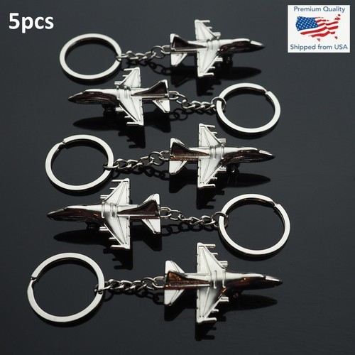 5pcs Lot Fighter Jet F16 Metal Military Air Force Plane Keychain Metal ...