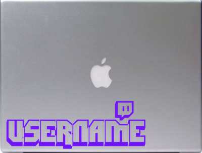 TWITCH custom username Decal Vinyl Car Window Sticker ANY SIZE | eBay
