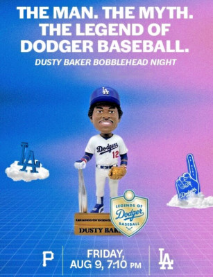 NEW 2024 Dusty Baker Los Angeles Dodgers SGA 8-9-24 Bobblehead | eBay