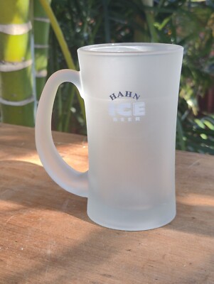 Hahn Ice Beer Frosted Glass Stein Mug with Handle | eBay Australia