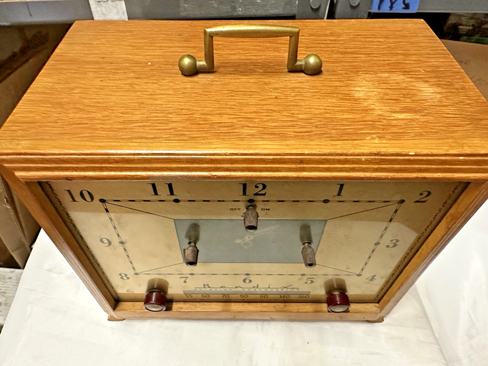 VINTAGE RARE BENDIX AVIATION RADIO MODEL 753WX CLOCK AM RADIO - NEEDS ...