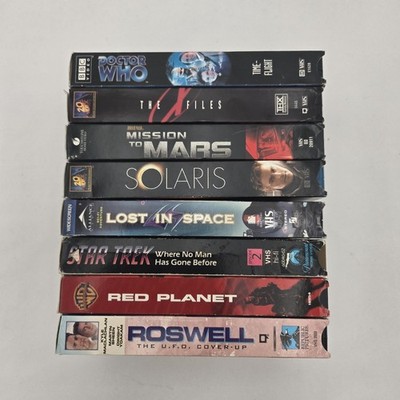 8 VHS Lot Sci-Fi Space Movies X Files Doctor Who Star Trek Solaris ...