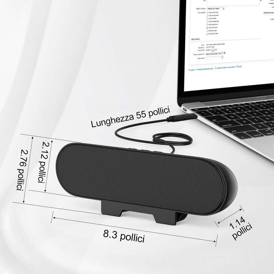 ADELGO Altoparlante PC USB, Portatile Computer Altoparlanti per Desktop ...