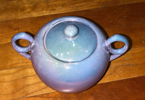 BEAUTIFUL VINTAGE JAPANESE BLUE LUSTER WARE SUGAR BOWL AND LID | eBay