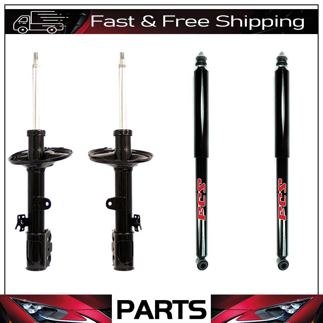For 2000 2001 Toyota RAV4 Monroe FCS Shocks Struts Shock Absorber Rear ...