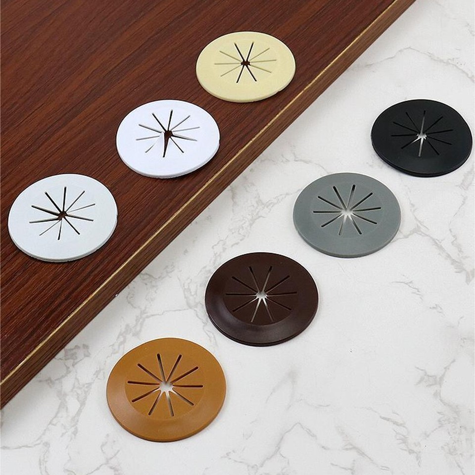 Round Desk Wire Hole Covers 4PCS Solution for Desktop Cable ...
