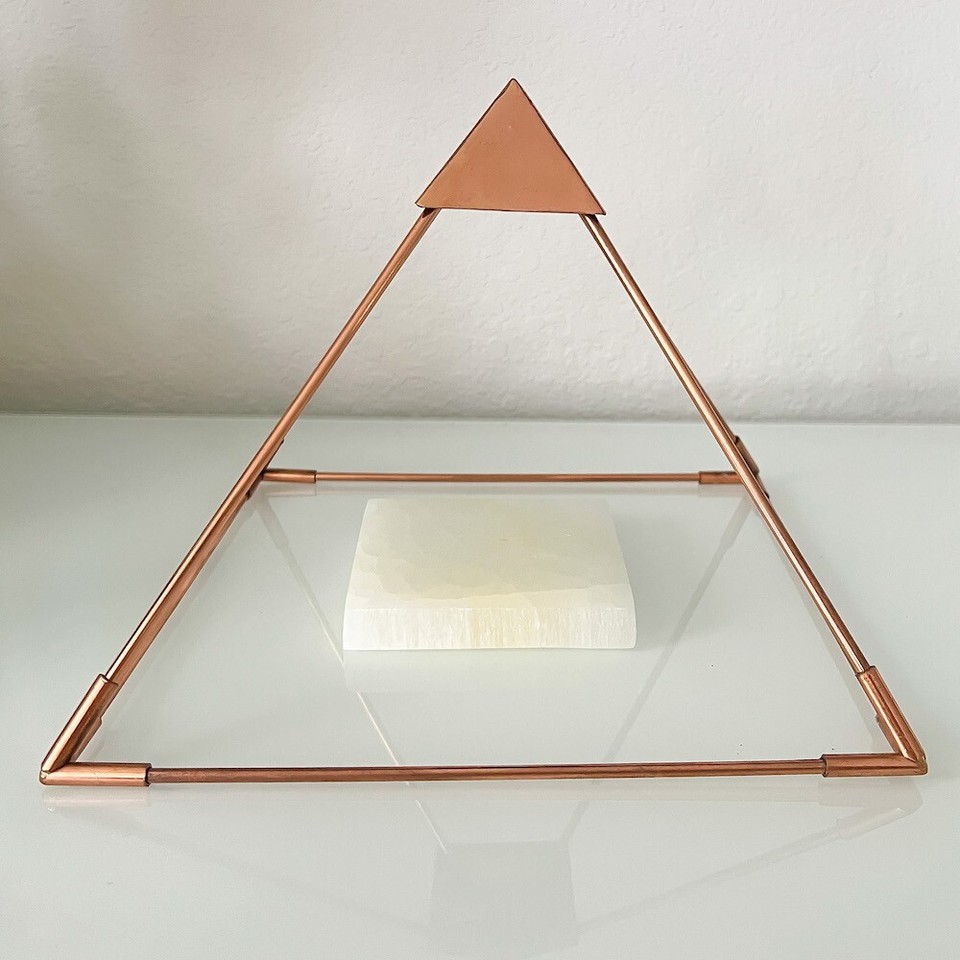 9 in. 100% Solid Copper Pyramid Giza Shaped for Meditation Reiki Chakra ...