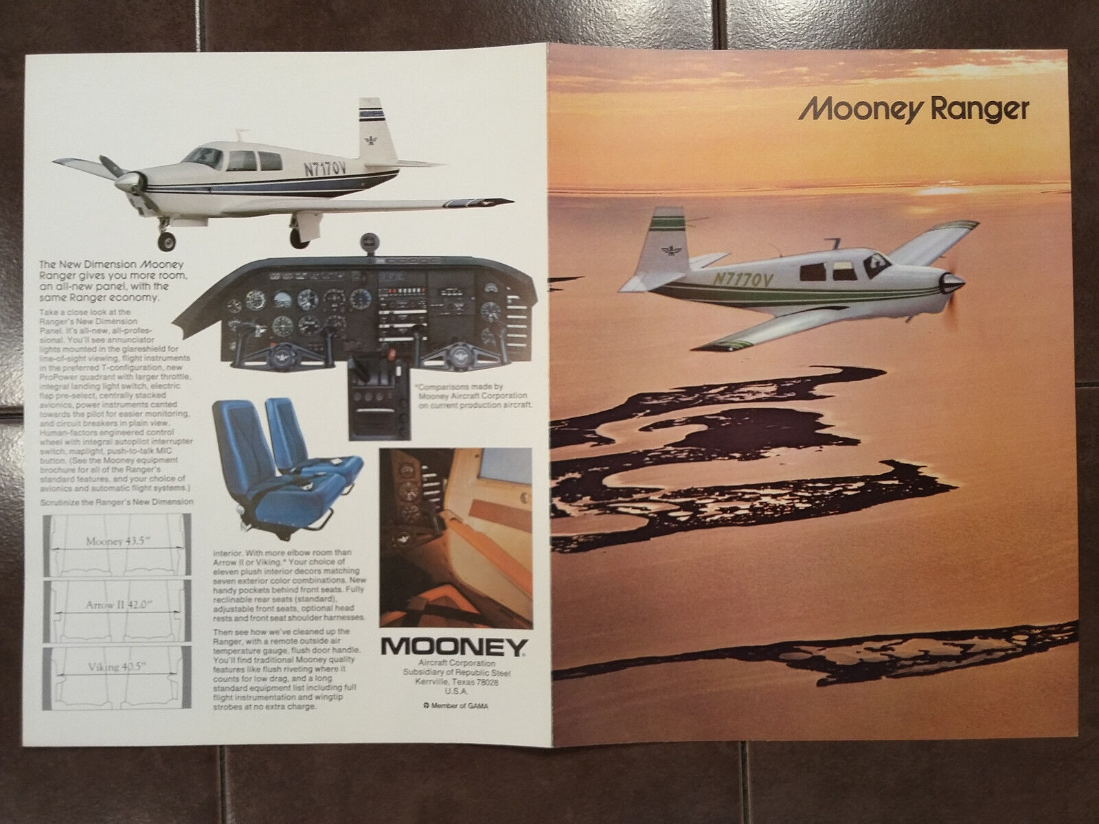 Original Mooney Ranger Sales Brochure, 4 Page, 8.5 x 11" | eBay