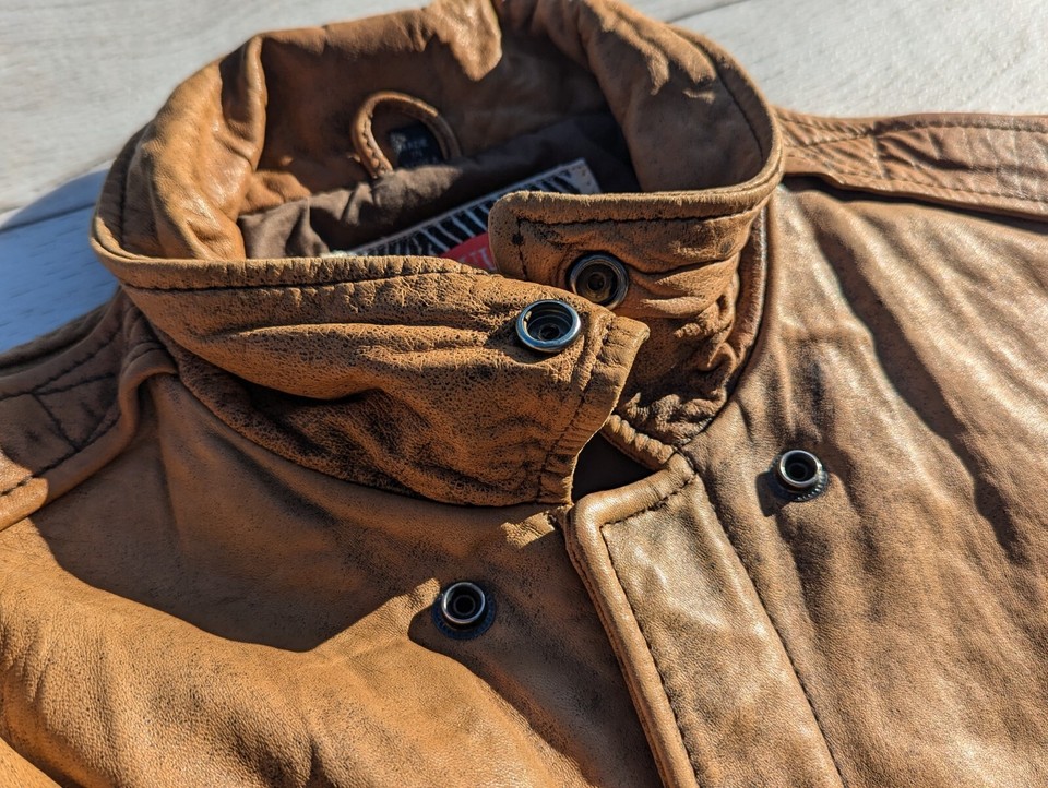 VTG 80s M Julian Adventures Distressed Leather A-2 Flight Jacket 38 Sm ...