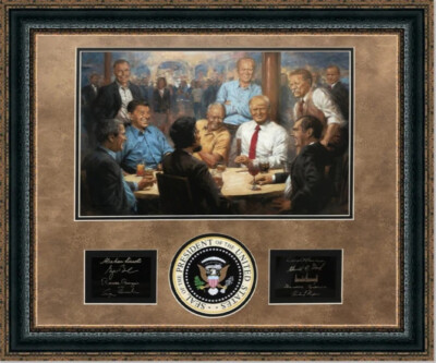 The Republican Club Framed Presidents Art w/ Engraved Signature Plaque ...