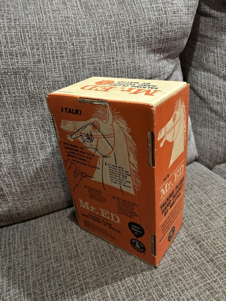 Vintage 1962 TV Mr. Ed Talking Hand Puppet W/ Original Box Mattel Horse ...