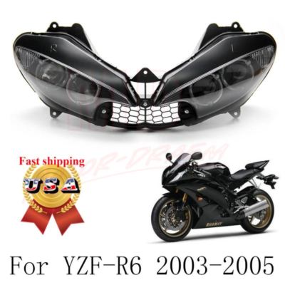 R6 R6S Front Headlight Head Lamp Assembly For Yamaha YZF R6 2003-2005 ...