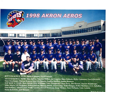 1998 AKRON AEROS TEAM PHOTO BASEBALL CC SABATHIA BRANYAN | eBay