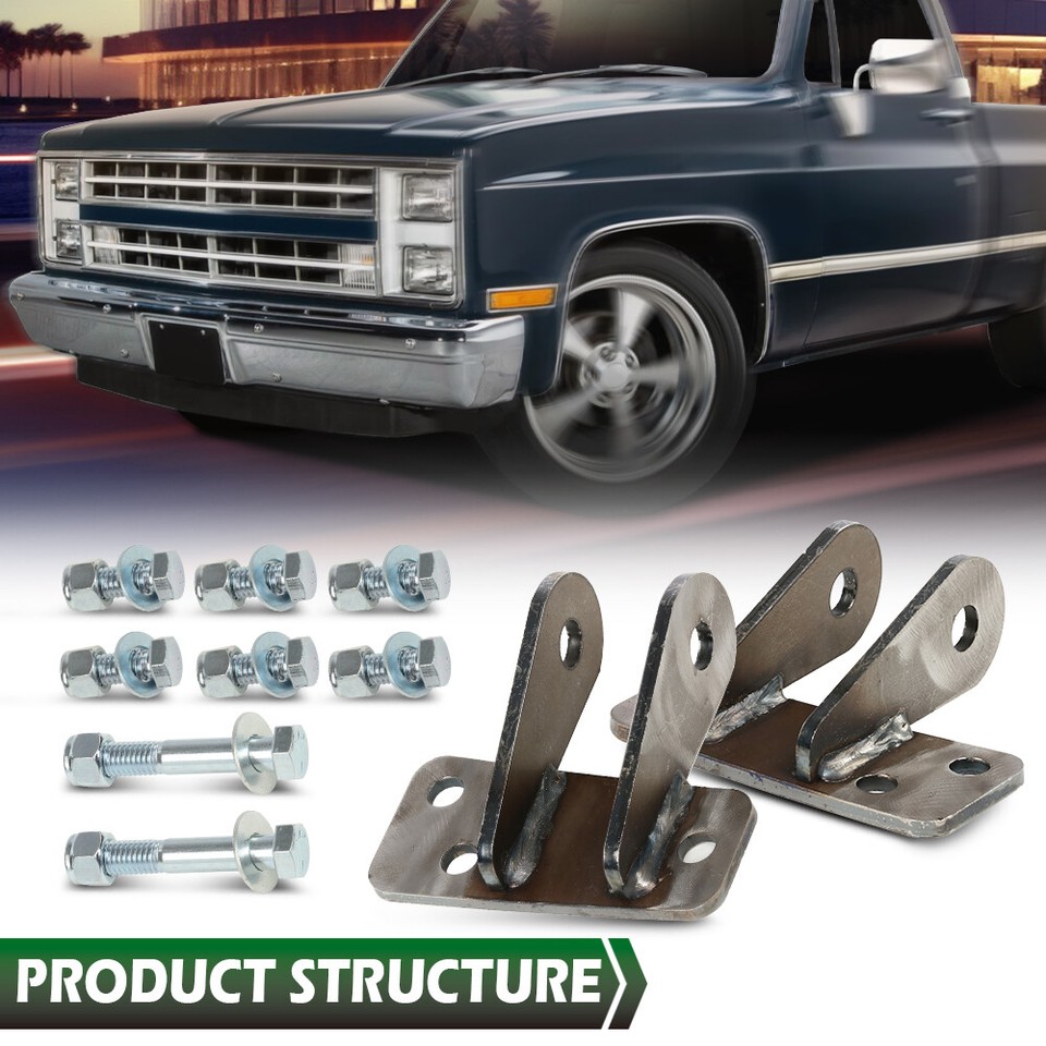 Fit For 1963-1987 Chevy C10 C20 Lowering Front Drop Shock Relocation ...