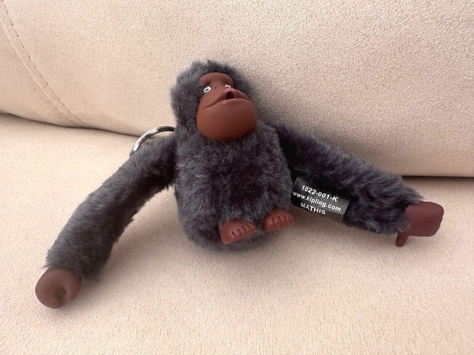 NWT KIPLING MONKEY KEY RING FOB BAG CHARM BLACK GREEN BLUE GRAY SUCKS ...