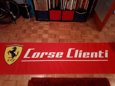 Ferrari Finali Racing banner with overlock stitching31 inches tall ( 0. ...