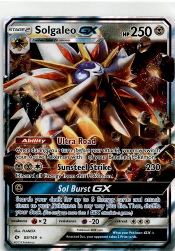 Pokemon Trading Card Solgaleo GX #89/149 TCG Sun & Moon Holo | eBay
