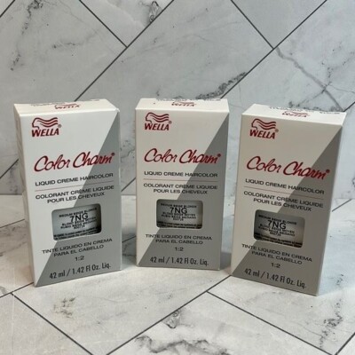 Wella Color Charm Liquid Creme Haircolor - 7NG Medium Beige Blonde (Set ...