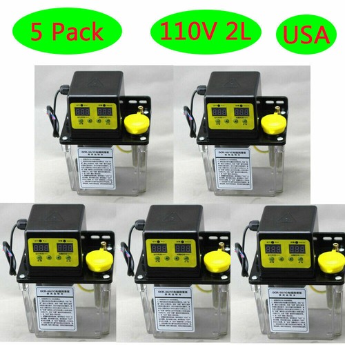 5Pcs 2L 110V Electric Dual Digital Display Automatic Lubrication Oil ...