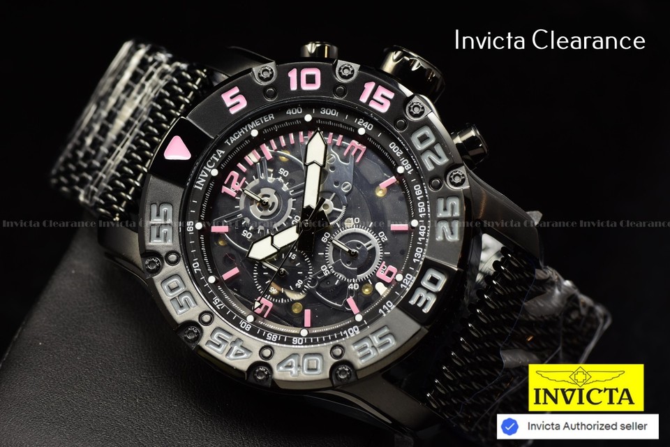 Invicta Racing JM Limited Edition Chronograph Quartz Black Dial Men's Watch | eBay