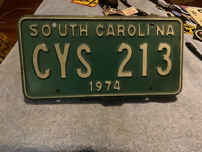 South Carolina SC License Plate 1974 CYS 213 | eBay