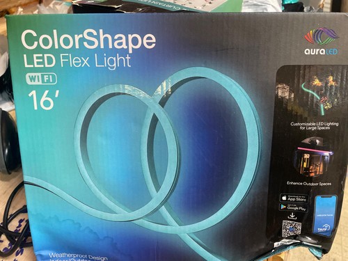 AuraLED 16' Flexible String Lights LED Indoor Outdoor Multicolor Wi-Fi ...