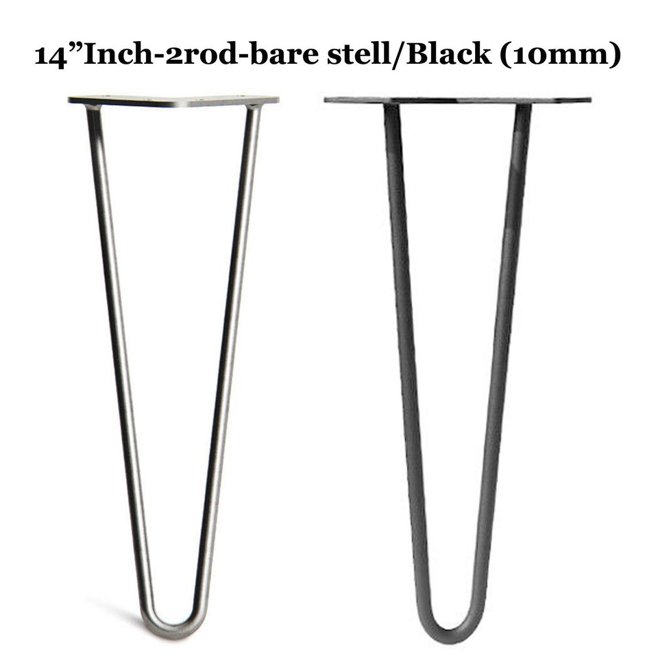 4 x Hairpin Legs / Hair Pin Legs Set for Furniture Bench Desk Table ...