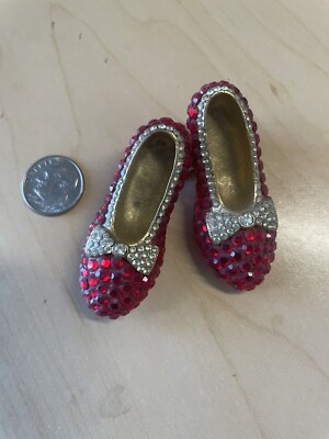 Wizard Of Oz Ruby Red Slippers Brooch/Pin Red Enamel Shoes w/rhinestone ...