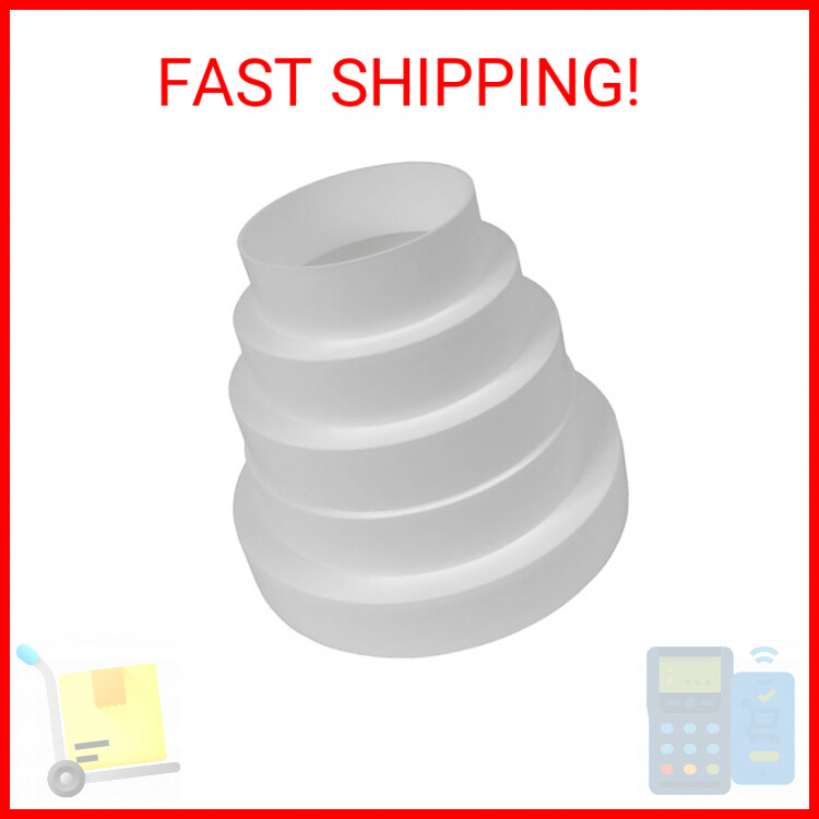 Duct Inline Reducer Increaser Connector to Vent Adapter 3 4 5 6 Inch ...