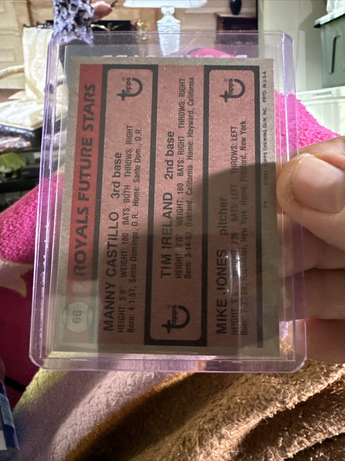 1981 Topps - Future Stars #66 Manny Castillo, Mike Jones, Tim Ireland ...