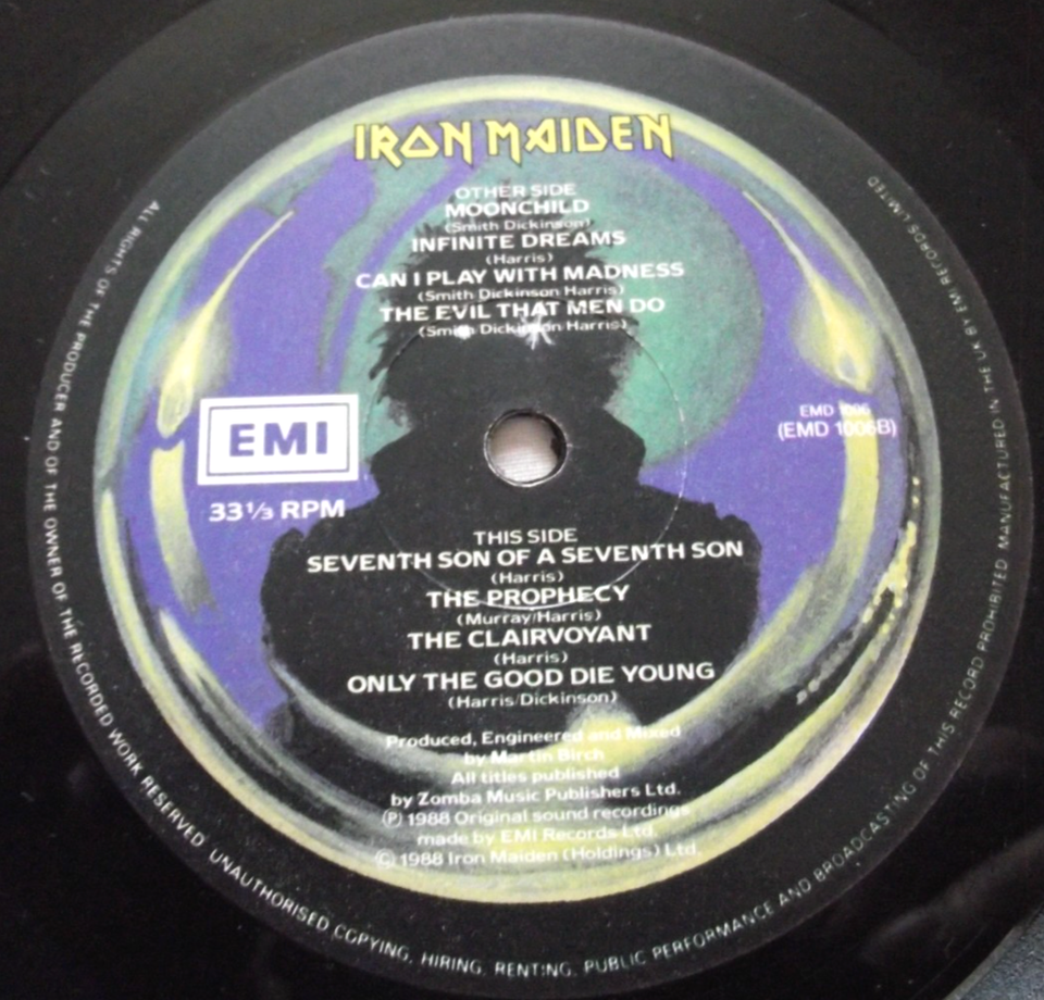 IRON MAIDEN ~ SEVENTH SON OF A SEVENTH SON ** 1988 UK EMI LP | eBay UK