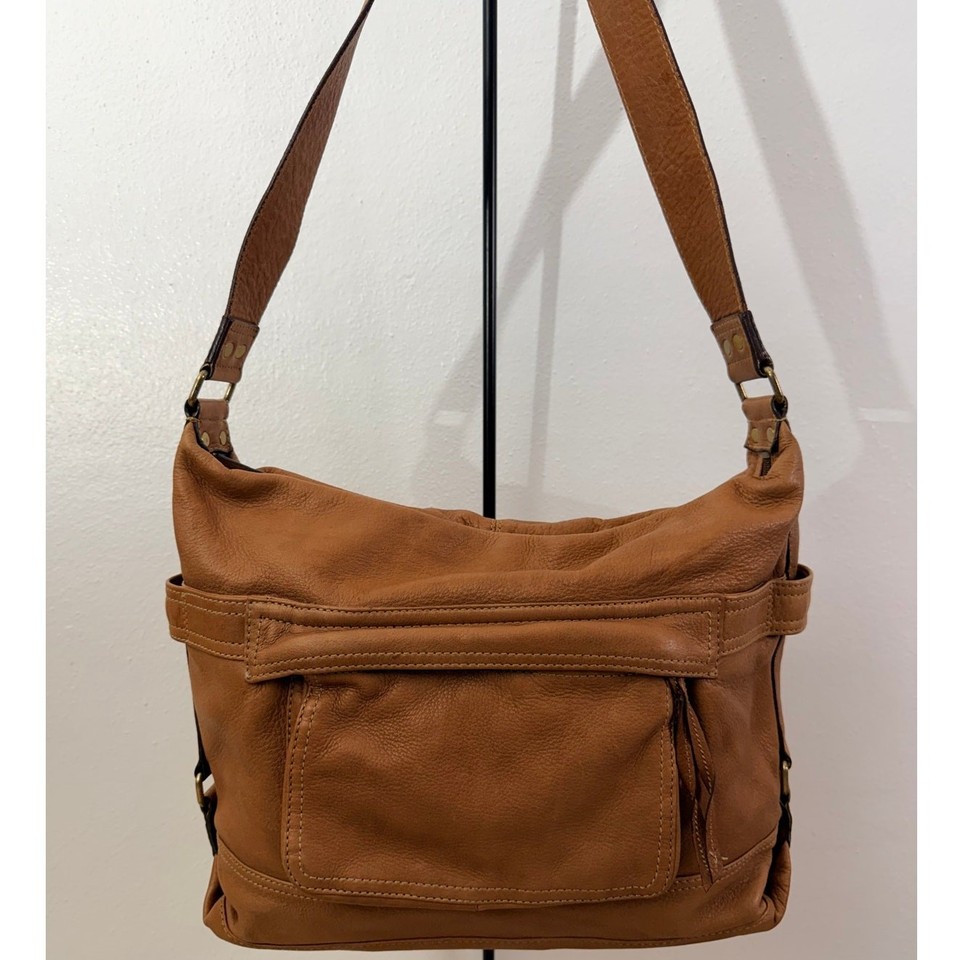 Fossil Brown Genuine Leather Shoulder Crossbody Bag Adjustable Strap ...