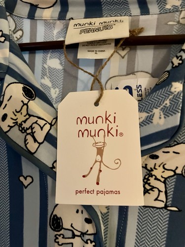 Peanuts Snoopy Munki-Munki Blue Pajamas size XL - NWT | eBay
