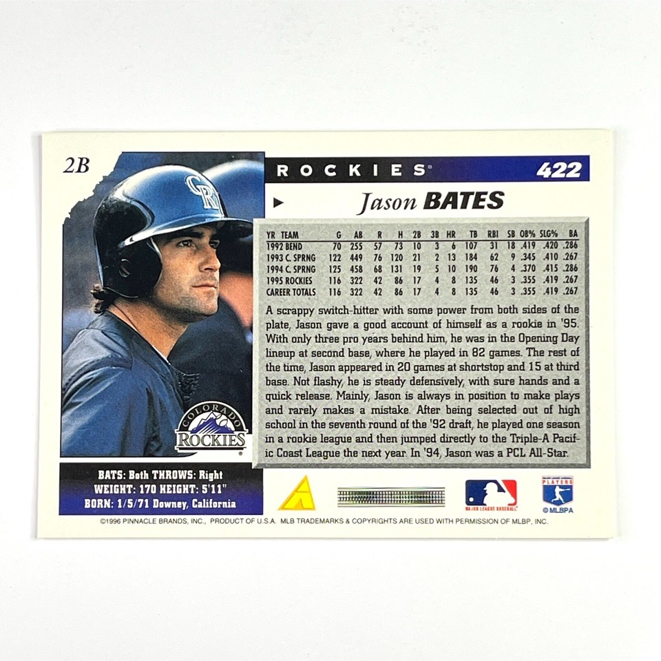 Jason Bates 1996 Score #422 Colorado Rockies MLB Baseball | eBay