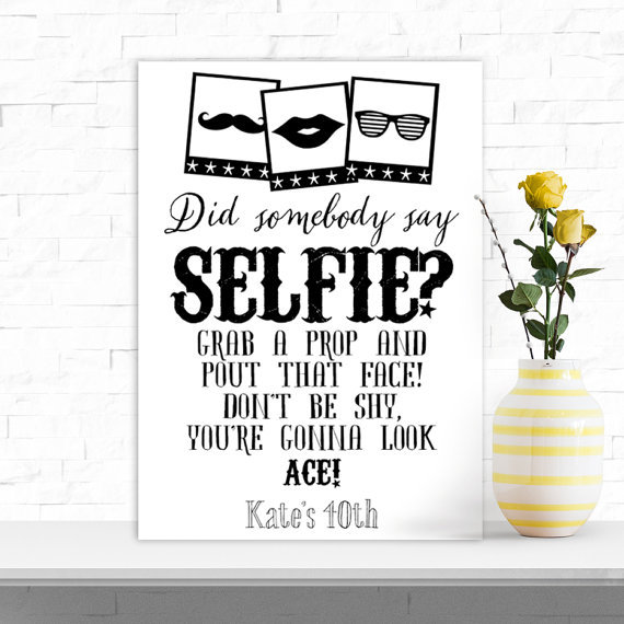 Personalised A4 Photo Booth Selfie Sign Wedding Party Props BUY 2 GET 1 ...