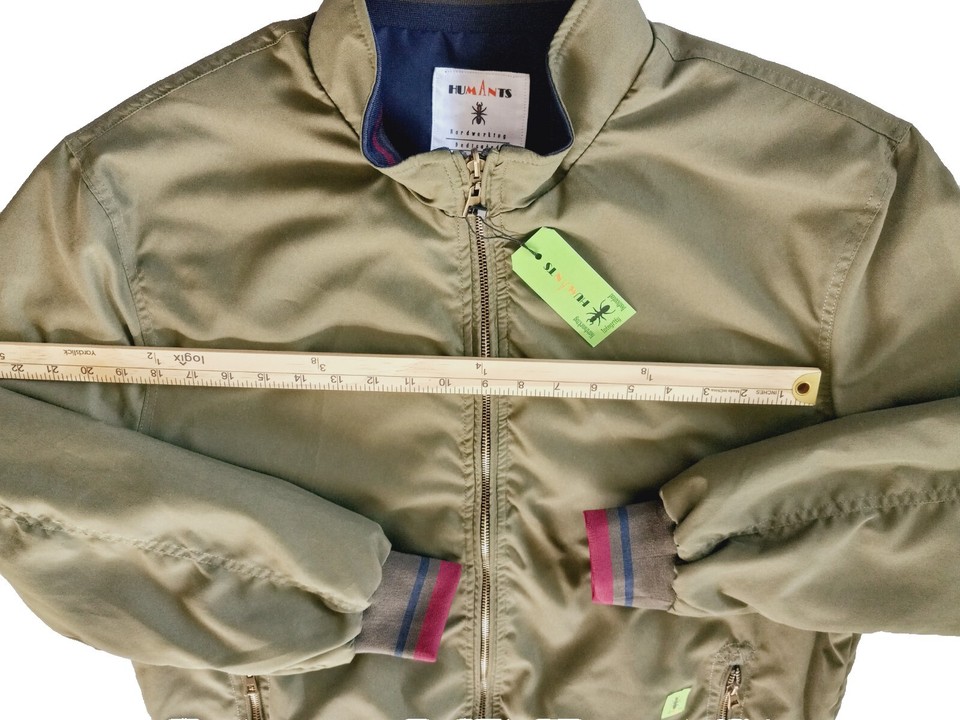 Humants Men XL Full Zip Workwear Reversible Boomer Jacket Blue /Olive ...