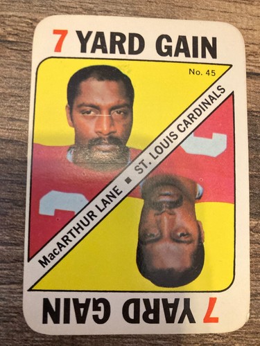 1971 Topps Football Game MacArthur Lane Card #45 OF 52 ST LOIIS CARDS 7 ...