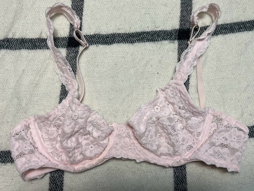 aerie happy bra 34B stretch lace Pink underwire | eBay