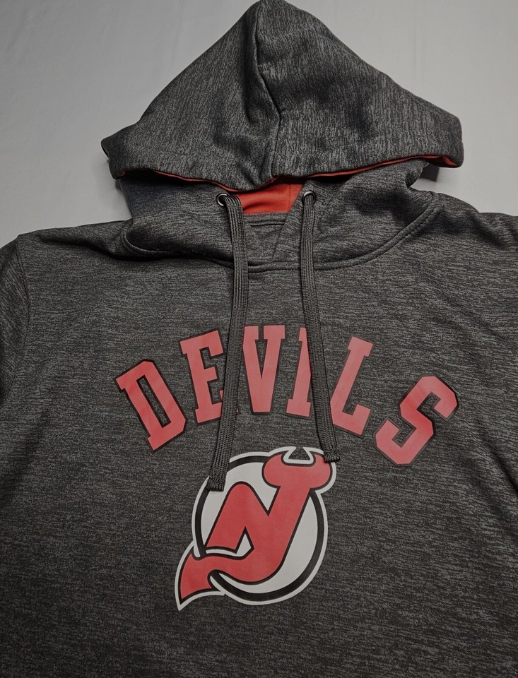 Mens Fanatics Long Sleeve New Jersey Devils Hooded Sweatshirt Medium | eBay